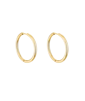 HEY HARPER Small Thin Hoop Earrings - Gold