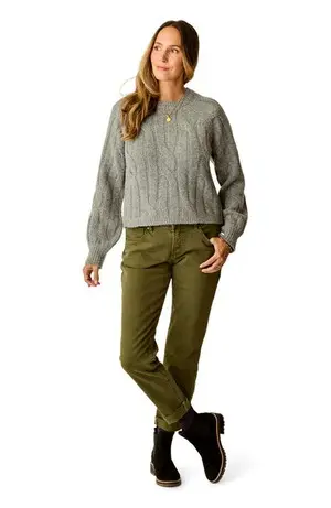 Carve Designs Eloise Wool Sweater - Mid Grey