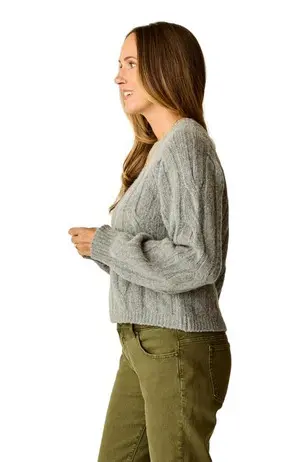 Carve Designs Eloise Wool Sweater - Mid Grey