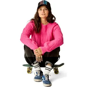 Carve Designs Eloise Wool Blend Sweater - Hot Pink