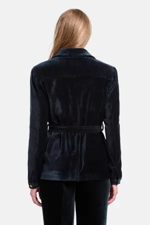 CAPSULE 121 Belted Velvet Knit Jacket