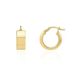 THE LOVERY FINE JEWELRY Mini Square Tube Huggie Hoop Earrings