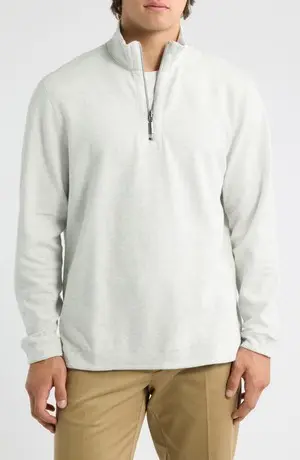 Tommy Bahama Reversible Half Zip Pullover - Micro Chip Heather