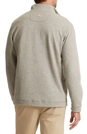 Tommy Bahama Reversible Half Zip Pullover - Vapor Heather