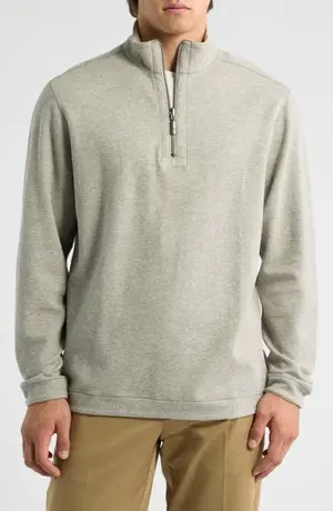 Tommy Bahama Reversible Half Zip Pullover - Vapor Heather