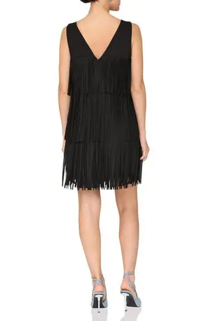Avec Les Filles Faux Suede Fringe Minidress