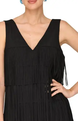 Avec Les Filles Faux Suede Fringe Minidress