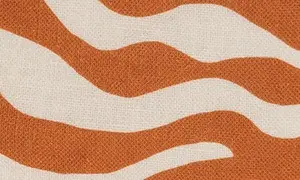 MATOUK Regine Zebra Stripe Tissue Box Cover - Persimmon