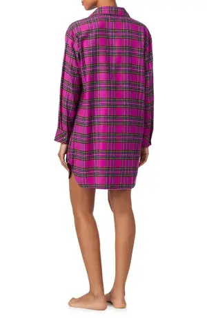 Ralph Lauren Plaid Print Sleepshirt - Pink Plaid