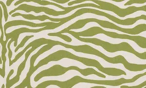 MATOUK Regine Set Of 4 Linen Zebra Stripe Linen Placemats - Grass
