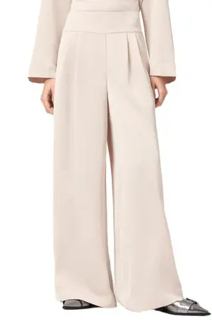 ALLSAINTS Leanne Wide Leg Trousers - Antique White