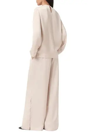 ALLSAINTS Leanne Wide Leg Trousers - Antique White