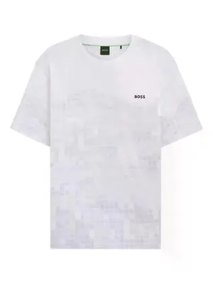 BOSS Square-pattern Cotton T-shirt