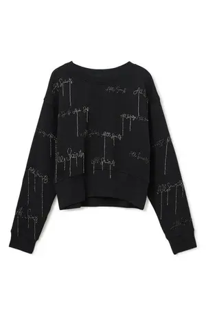 ALLSAINTS Logo Embroidery Relaxed Sweatshirt