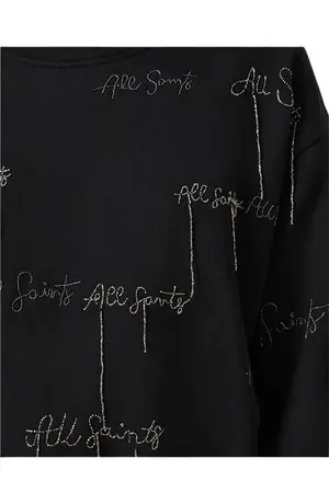 ALLSAINTS Logo Embroidery Relaxed Sweatshirt