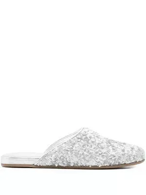 Ancient Greek Sandals Metallic Mules Clogs For Women