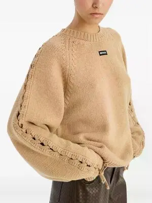 ROTATE BY BIRGER CHRISTENSEN Round-neck Long-sleeve Sweater - Brown