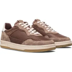 Clae Haywood Low Top Leather Sneakers - Portabella Deep Taupe