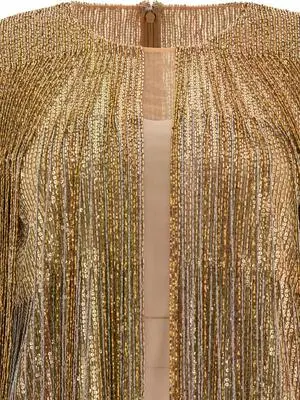 Elie Saab Fringed Crew-neck Blouse