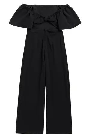 LOVE, NICKIE LEW Pleated Jumpsuit With Flutter Sleeves