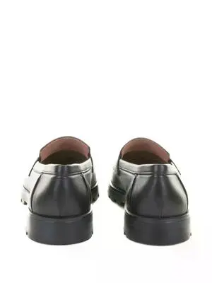 Santoni Leather Penny Loafers