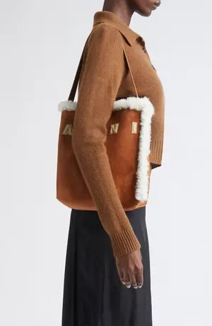 Marni Suede Pouchette Crossbody Bag