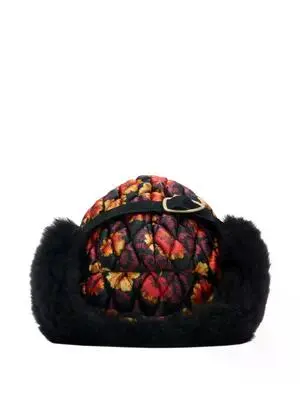 Burberry Floral Print Quilted Cap