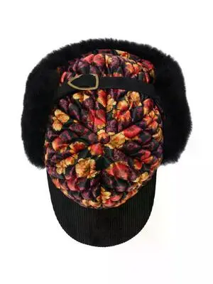 Burberry Floral Print Quilted Cap