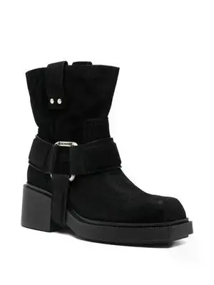 VIC MATIE Strap-detail Biker Boots - Black