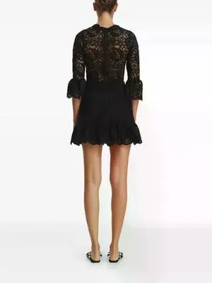 PNK Lace Ruffled Mini Dress