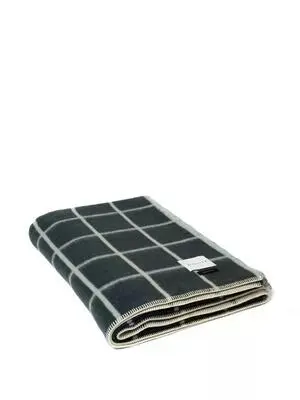 BLACKSAW Grid-pattern Blanket - Green