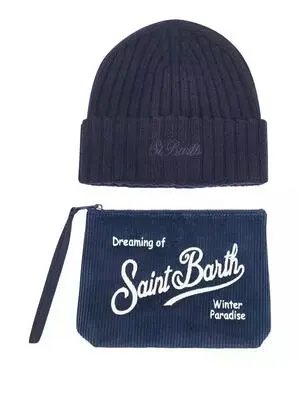 MC2 SAINT BARTH Embroidered Beanie And Pouch