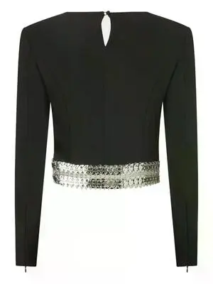 Pinko Long-sleeve Top With Metal Embellishments