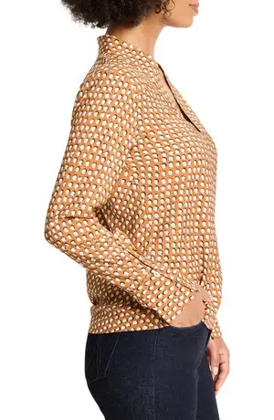 NIC+ZOE Shadow Dot Long Sleeve Top