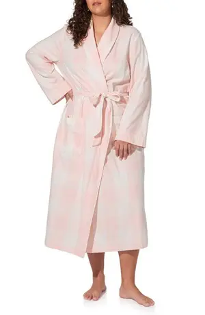 BEDHEAD PAJAMAS Print Cotton Flannel Robe - Checking In