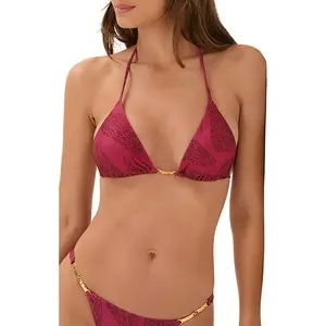 VIX PAULA HERMANNY Roseate Candice Triangle Bikini Top - Pink Multi