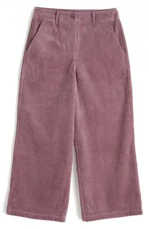 SEASALT CORNWALL Asphodel Crop Wide-leg Corduroy Pants - Elderberry