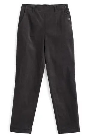 SEASALT CORNWALL Crackington Sailor Button Crop Pull-on Pants - Coal