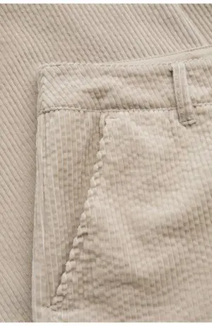 SEASALT CORNWALL Asphodel Crop Wide Leg Corduroy Pants - Birch