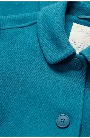 SEASALT CORNWALL Wood Cabin Longline Coat - Teal