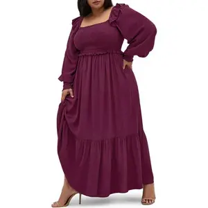 City Chic Saddie Long Sleeve Maxi Dress