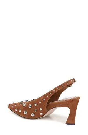 27 EDIT NATURALIZER Elaine Studded Slingback Pumps - Dark Chestnut Brown