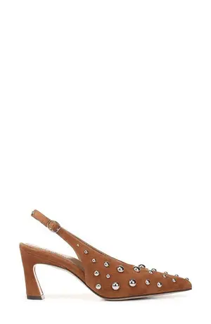 27 EDIT NATURALIZER Elaine Studded Slingback Pumps - Dark Chestnut Brown