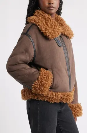 Treasure & Bond Faux Shearling Jacket