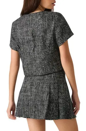 Steve Madden Aralynn Crop Tweed Top