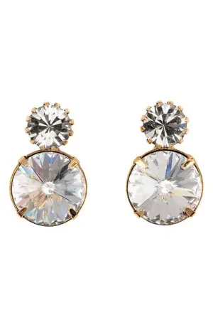 JENNIFER BEHR Myrla Drop Earrings - Crystal Antique Gold