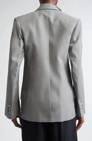 Victoria Beckham Sculptural Sleeve Virgin Wool Jacket