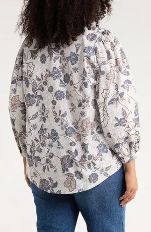 SUGARLIPS Bryony Floral Print Button-up Shirt