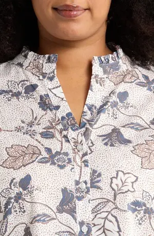 SUGARLIPS Bryony Floral Print Button-up Shirt