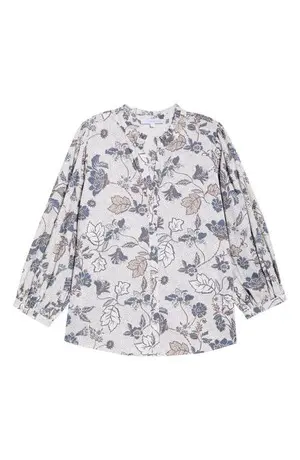 SUGARLIPS Bryony Floral Print Button-up Shirt